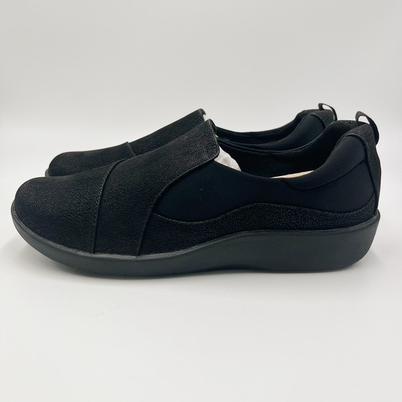 Clarks | Shoes | 7w 7 Wide Width Clarks Womens Sillian Paz Black Slip ...